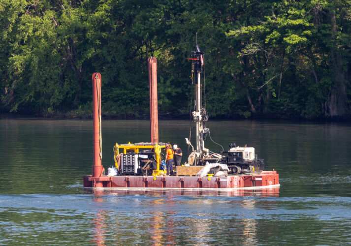 Barge in Susquehanna River doing directional test bores | News, Sports ...